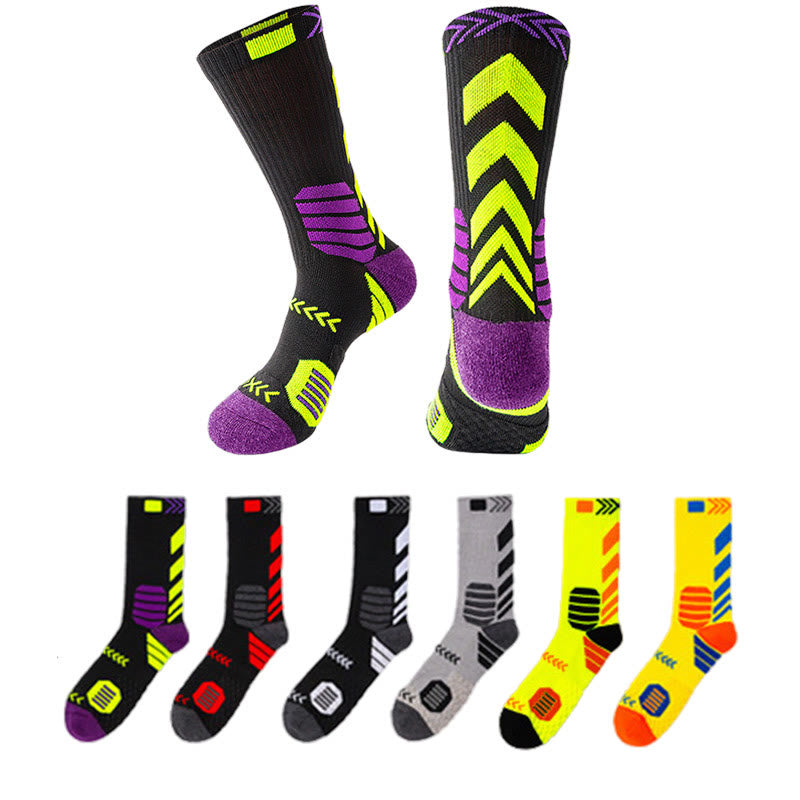 Plusock Plus Size Color Matching Quarter Compression Socks(6 Pairs ...