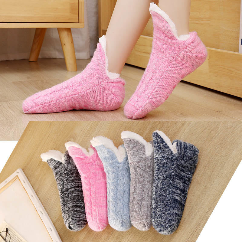 Plusock Plus Size Plush Ankle Slipper Socks – plusock