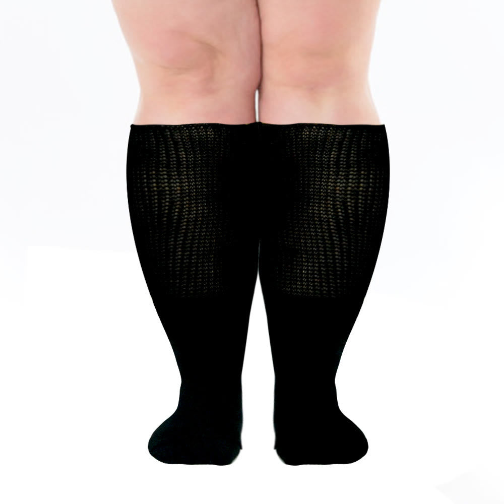 Plusock Plus Size Super Loose Knee High Diabetic Socks(3 Pairs) – plusock